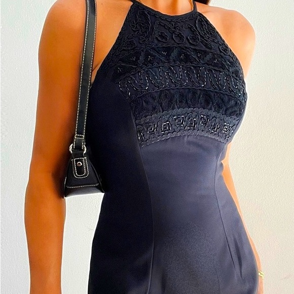 Carole Little | Dresses | Vintage Carole Little Evening Dress Black ...